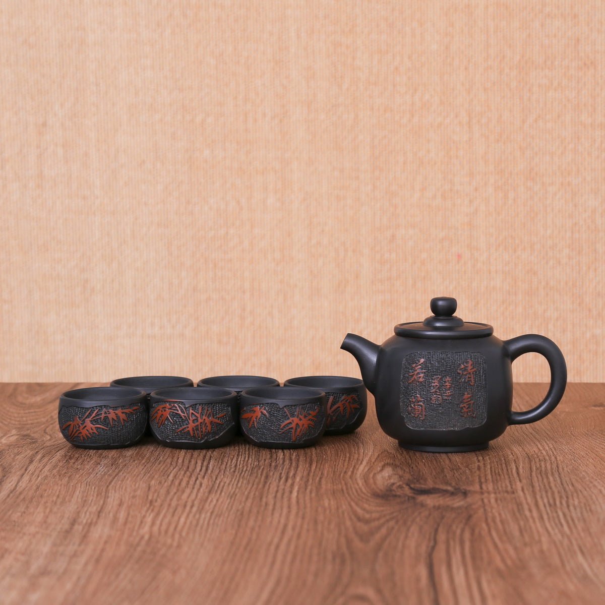 Jianshui Purple Pottery Orchid Bamboo Handcraft Gift Tea Set – TSTea